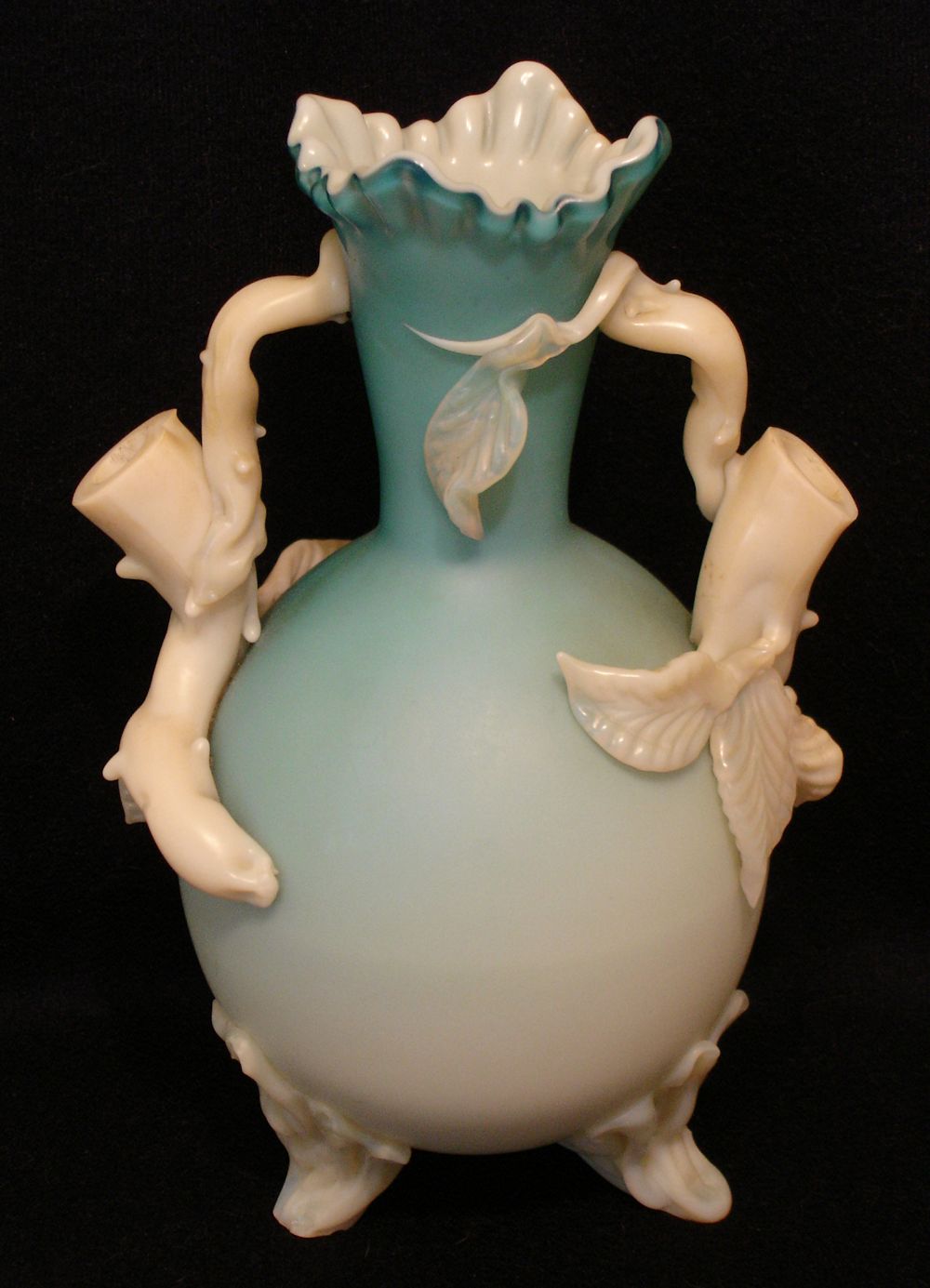 Stevens and Williams Blue Overlay Vase